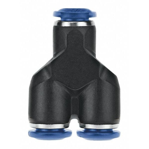 Aignep Usa Wye Connector, Push-to-Connect x Push-to-Connect x Push-to-Connect, 5/32 in Tube OD ...