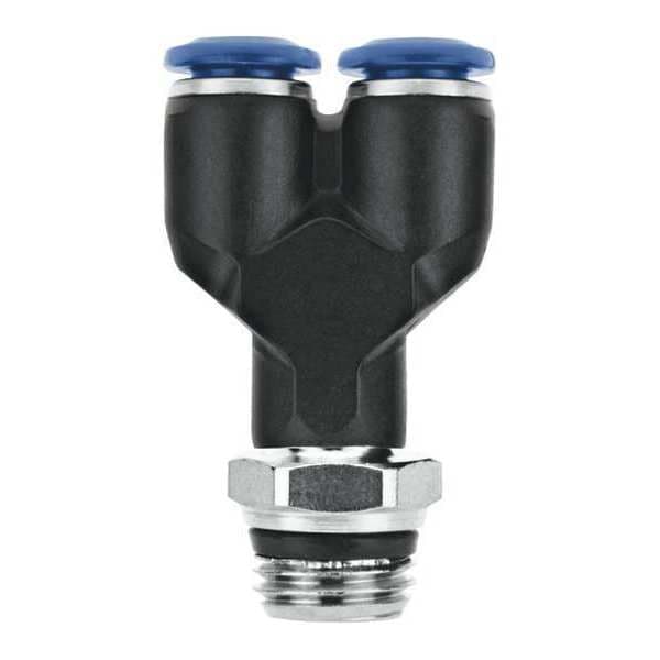 Aignep Usa Push-Fit Wye Fitting, Push-to-Connect x Push-to-Connect x Universal, 8mm Tube OD, 1/4 ...