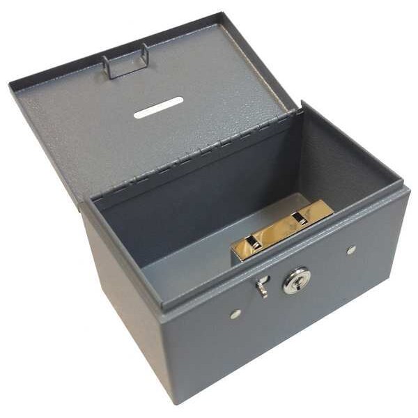 Buddy Products Stamp and Coin Box, Steel, Dble Latch Lock 0505-1 | Zoro
