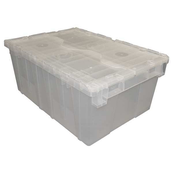 Orbis Attached Lid Container, 9.72 gal Volume Cap., 21 7/8 in L, 15 1/4 ...