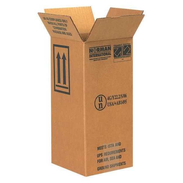 Partners Brand 6 in x 6 in x 12 3/4 in Plastic Jug Hazmat Box, Kraft ...