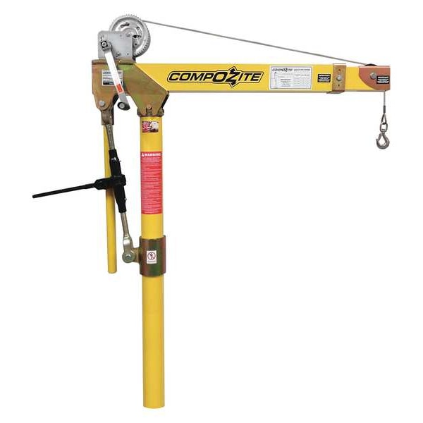 Oz Lifting Products Davit Crane, 1,200 lb Capacity, 22 in to 66 in ...
