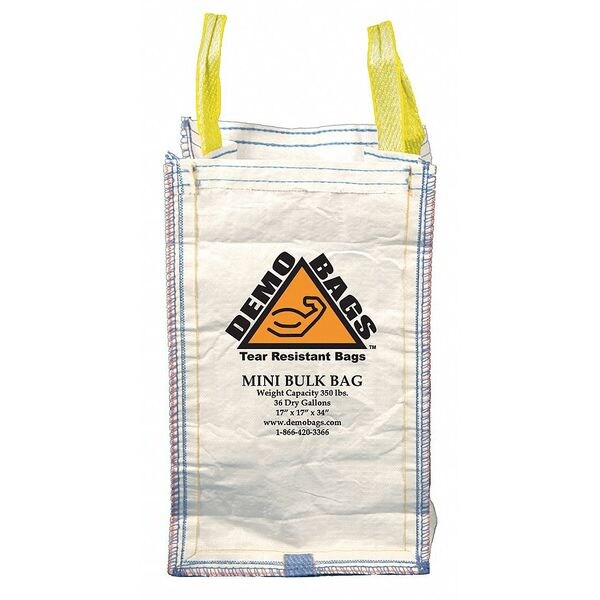 Demobags 38 gal. Contractor Trash Bag, White/Orange DB38-MB | Zoro