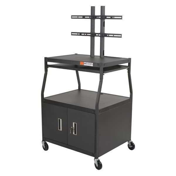 Mooreco Audio-Visual Cart, 67"H x 32" W, 3 Shelves 27531M | Zoro