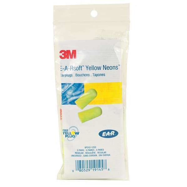 3M E-A-R Vending Packs/ E-A-Rsoft Yellow Neons Disposable Foam Ear ...