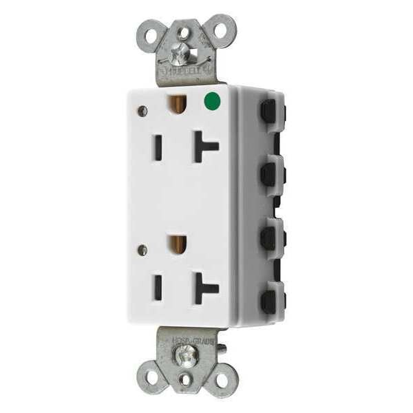 Hubbell Receptacle, 20 A Amps, 125V AC, Flush Mount, Standard Duplex ...