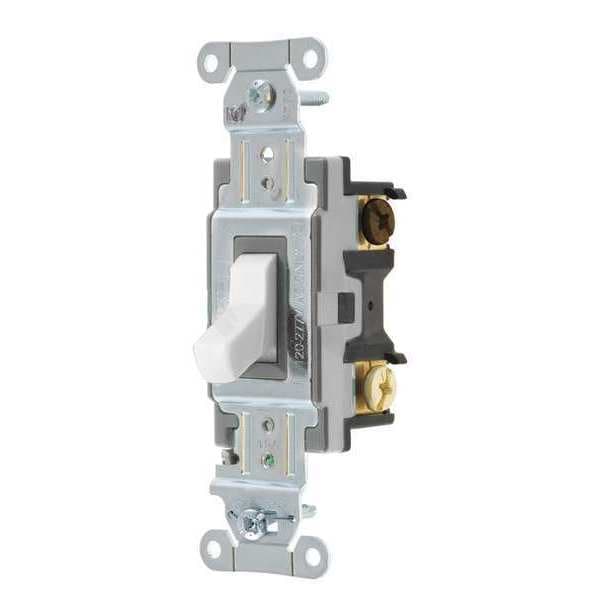 Hubbell Wiring Device-Kellems Wall Switch, 15A, Wht, 1/2 HP, 3-Way ...