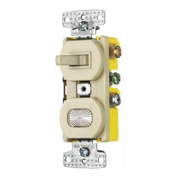 Bryant Device, Ivory, Switch/Pilot Light Wiring RC109I | Zoro