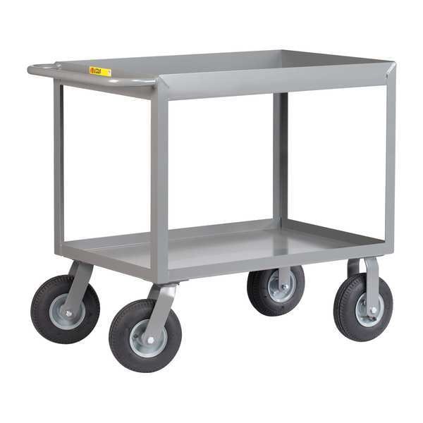 Little Giant Flat Handle Deep Shelf Utility Cart, Steel, 1200 lb Load ...
