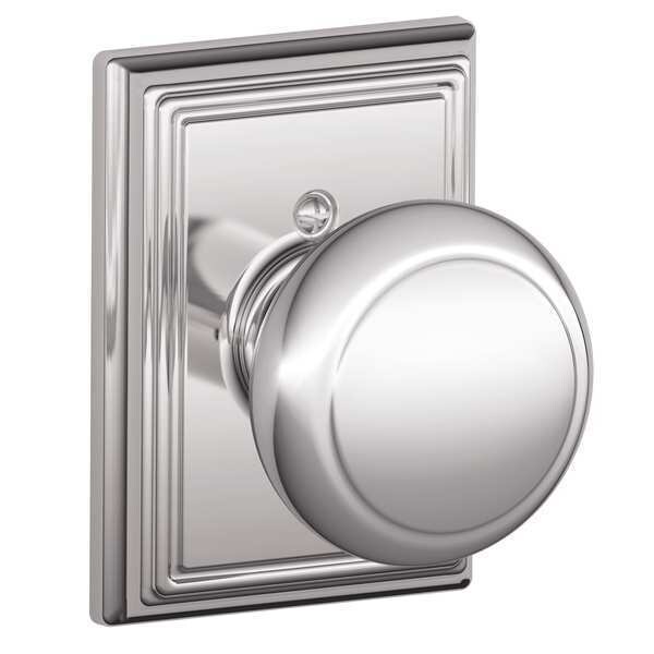 Schlage Chrome Dummy Knob Lockset, Andover/Addison F170 AND 625 ADD | Zoro