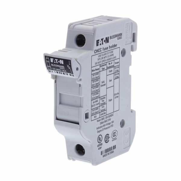 Eaton Bussmann Fuse Holder, CC UL Class, 600V AC/DC Volt Rating, 1 ...