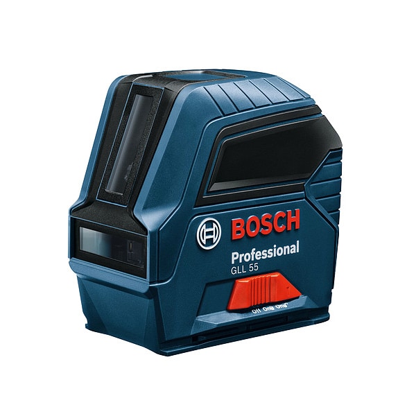 Bosch Cross Line Laser, Red Beam, 50 ft. Range GLL 55 | Zoro