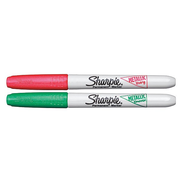 Sharpie Emerald, Ruby Permanent Marker Set, Fine Tip, 2 PK 2029671 | Zoro