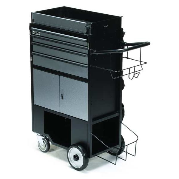 Flexcart FC-400 Tool Utility Cart, 4 Drawer, Black, Steel, Aluminum, 14 ...