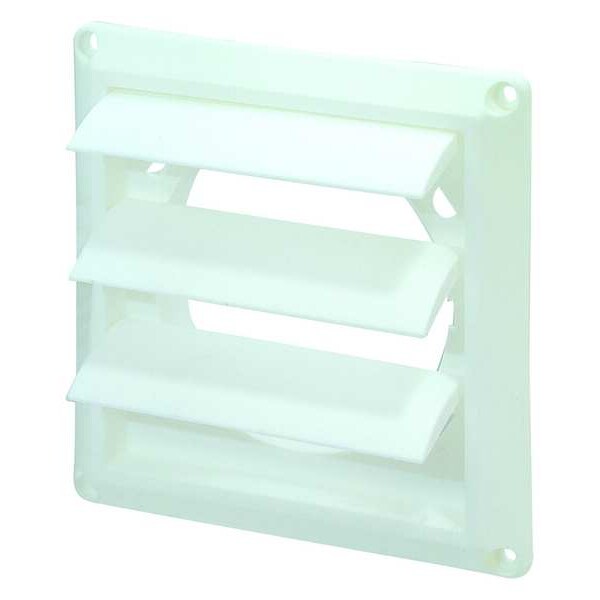 Zoro Select White Vent Cap, Plastic, 4"W, 4"H, PK12 60603 | Zoro