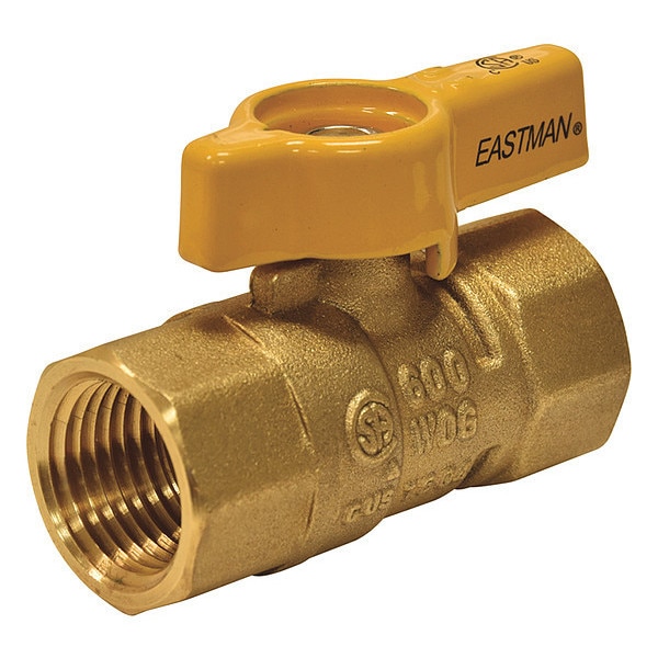 Zoro Select Manual 2-Way Ball Valve, IPS, Brass 60009 | Zoro