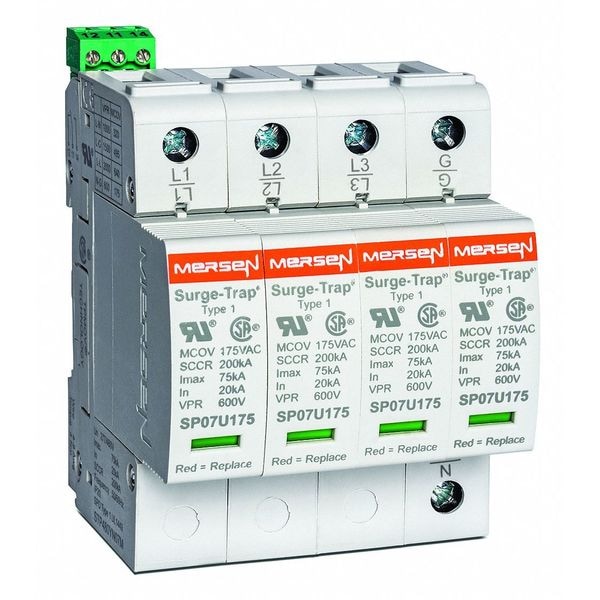 Mersen Surge Protection Device, 3 Phase, 480V AC, 4 Poles, 5 Wires ...