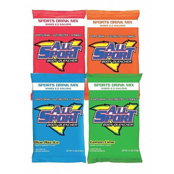 All Sport Sports Drink Mix, Regular, Blue Raz, Fruit Punch, Lemon-Lime ...