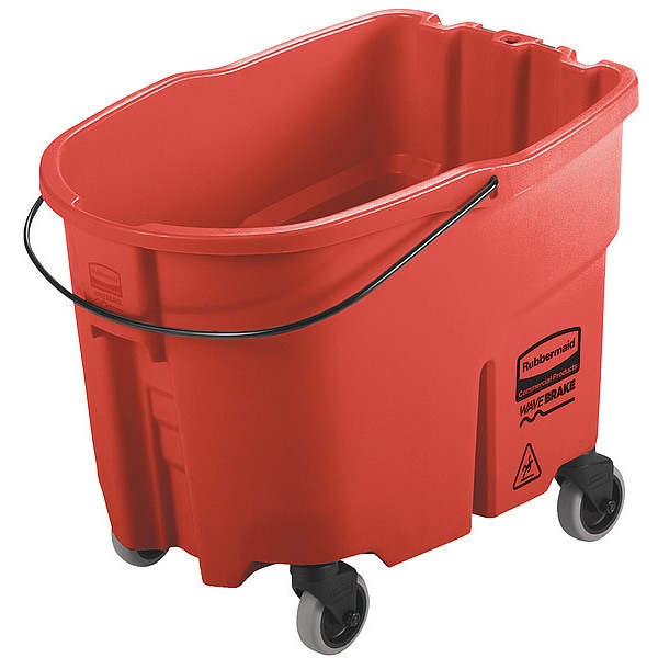 Rubbermaid Commercial Oval Mop Bucket, 17 in H, 16 in Dia, Red, Plastic ...