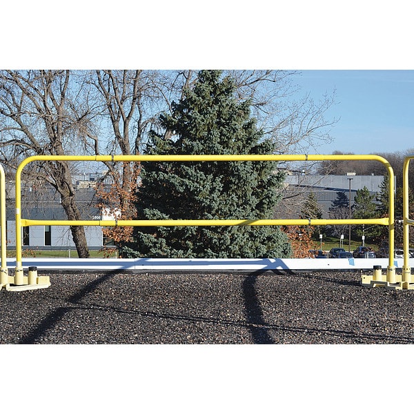 Garlock Safety Systems Guardrail, 53" L, Steel, Adjustable, Yellow ...