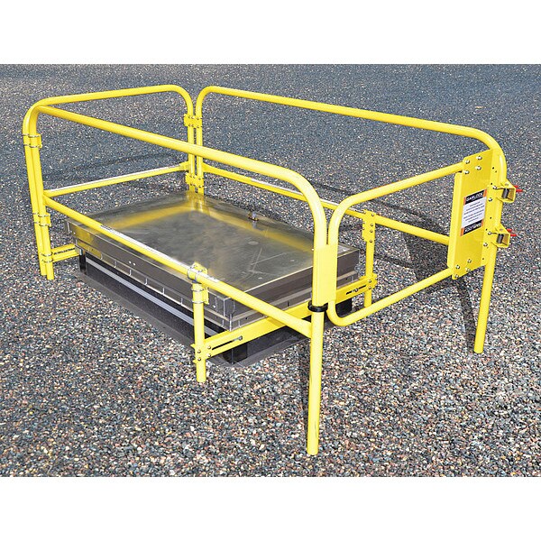 Garlock Safety Systems Roof Hatch Safety System, 42-60"L, Yellow 301418 ...