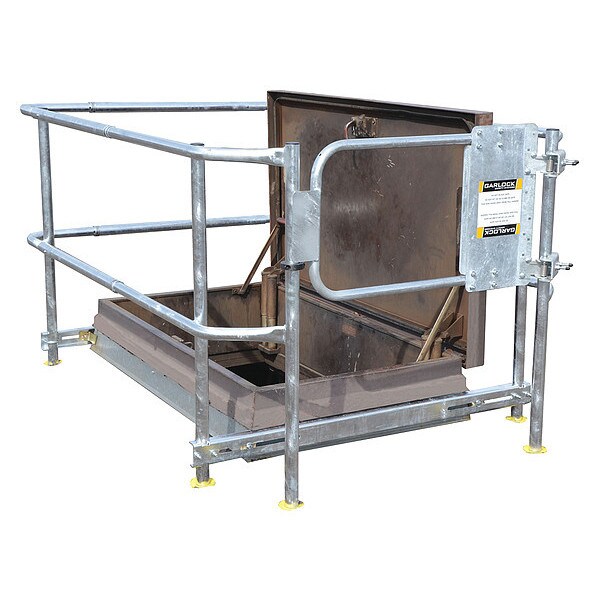 Garlock Safety Systems Roof Hatch Safety Rail, 72-84"L, 32-48"W 301480 ...