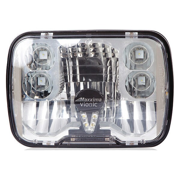 Maxxima Headlight, 500 lm, 3-45/64" W, LED, Black VHL-5X7DRL-MH | Zoro