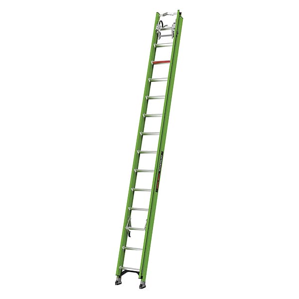 Little Giant Ladders 28 ft Fiberglass Extension Ladder, 375 lb Load ...