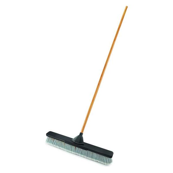 Rubbermaid Commercial 19 in Sweep Face Push Broom, Synthetic, Gray ...