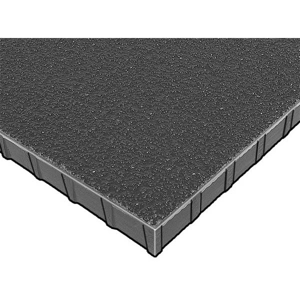 Fibergrate Molded Grating, 48 in Span, Grit-Top Surface, Corvex Resin ...