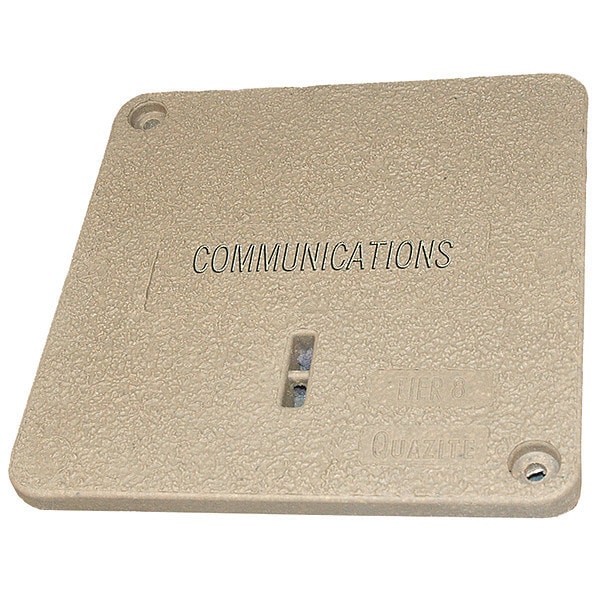 Quazite Underground Enclosure Cover, Communications Logo, 1 in. H x 12 ...