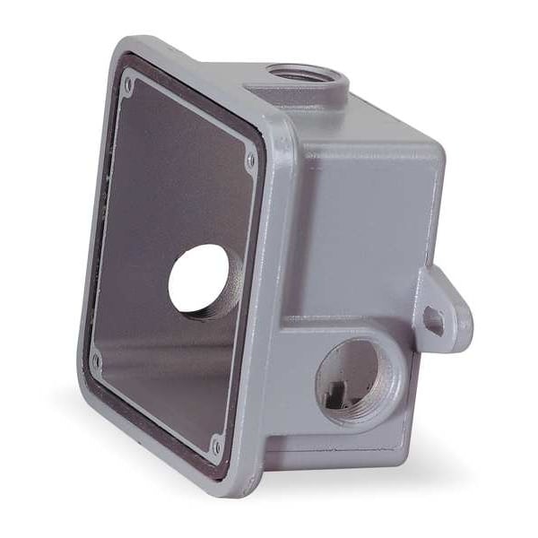 Federal Signal Gasketed Weatherproof Back Box, 4.53 in W, 4.53 in H, 2. ...