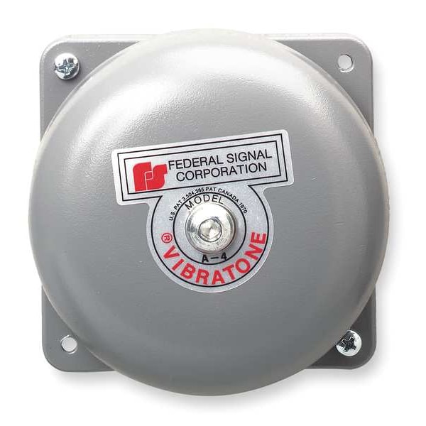 Federal Signal Bell, Bell, Continuous, 120V AC, 98 dB, Industrial Grade ...