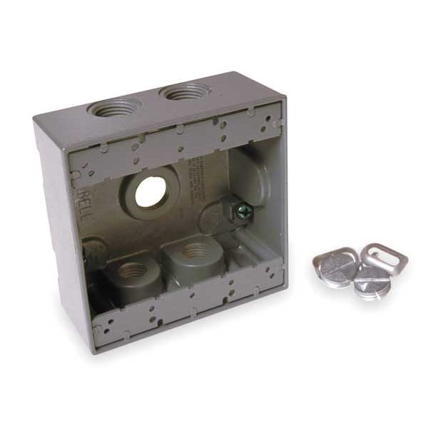 BELL Weatherproof Box,2 in Hub, Aluminum (5345-0) | Zoro