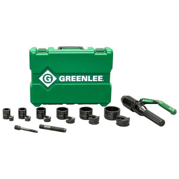 Greenlee 11 Piece Hydraulic Punch Driver Set, 10 ga. 7806SB | Zoro