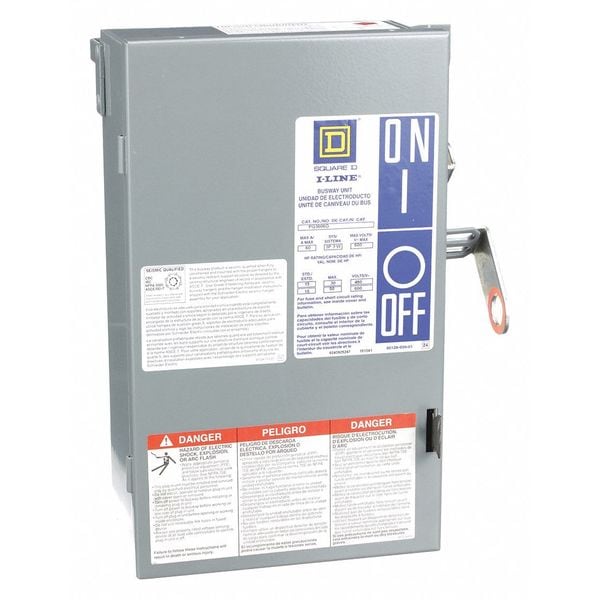 Square D Floor Op Disconn,60A,600V,3P3Ph,3G W,PQ (PQ3606G) | Zoro