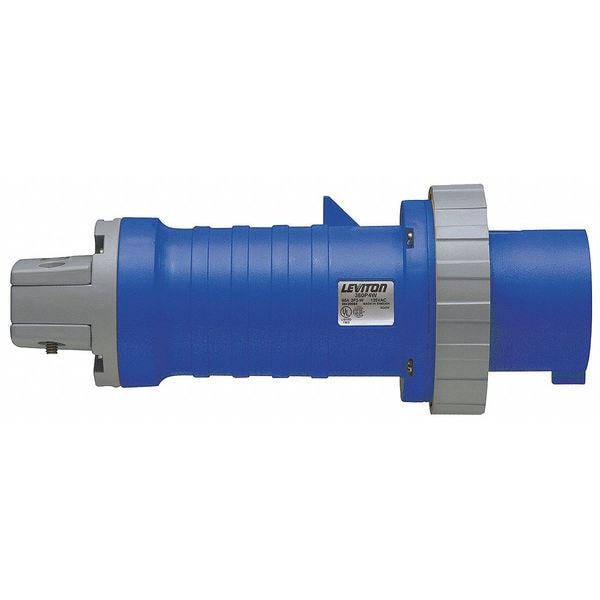 Leviton IEC Pin and Sleeve Plug, 3P, 4W, 100A, 250V 4100P-9W | Zoro