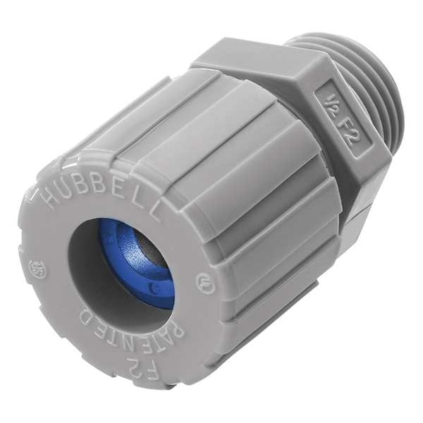 Hubbell Wiring Device-Kellems Liquid Tight Connector, 1/2 in., Blue ...