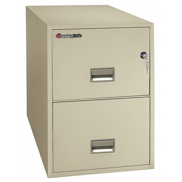 Sentry Safe 2 Drawer Fire/Water-Resistant Filing Cabinet, Putty, Legal ...