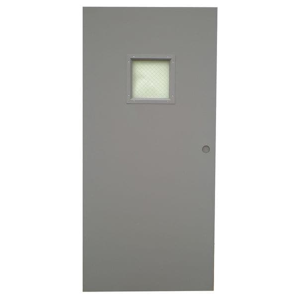 Ceco Vision Light Steel Door with Glass, 80 in H, 30 in W, 1 3/4 in ...