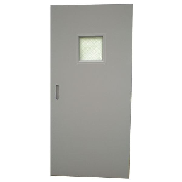 Ceco Vision Light Steel Door with Glass, 80 in H, 32 in W, 1 3/4 in ...