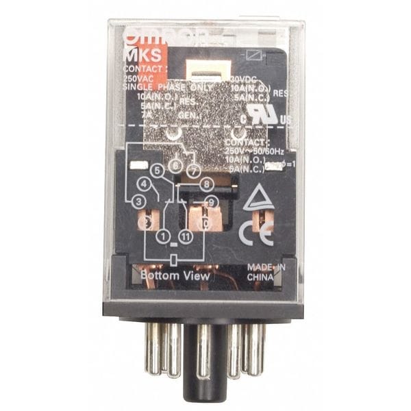 Omron General Purpose Relay, 240V AC Coil Volts, Octal, 8 Pin, DPDT MKS2PAC240 | Zoro