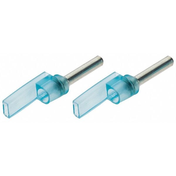 3M Pin Terminal, Blue W/Clear Sleeve, PK200 711/25 | Zoro