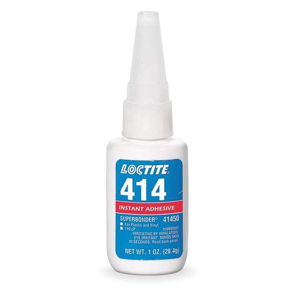 Loctite Instant Adhesive, 414 Series, Clear, 1 oz, Bottle 233801 | Zoro