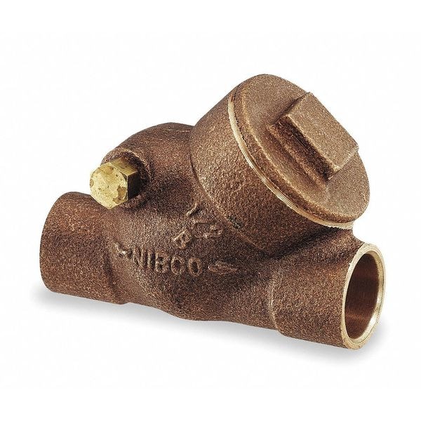 Nibco Swing Check Valve, Bronze, 1/4 In. S433B-14 | Zoro