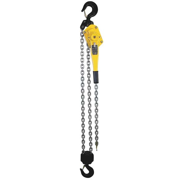Oz Lifting Products Lever Chain Hoist, 12,000 lb, 10 ft, Hook Mounted ...