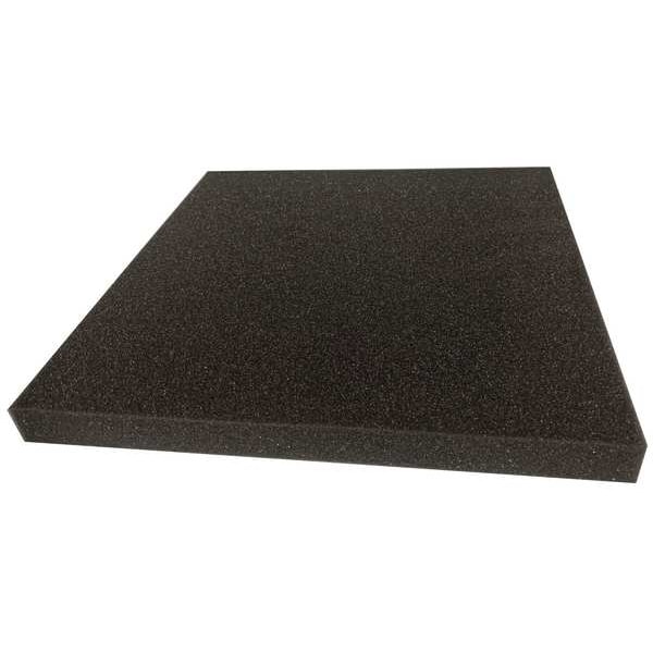 Foam Sheet, Open Cell, 12 in W, 12 in L, 1/2 in Thick, Charcoal | Zoro.com