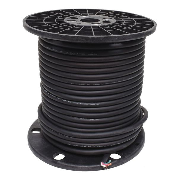 Zoro Select Portable Cord, SOOW, 16 AWG, 5 C, Black, EPDM Rubber ...