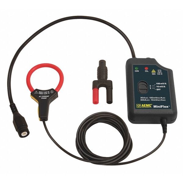 Aemc Instruments AC Clamp On Current Probe, 30/300A 300-6-2-10 | Zoro