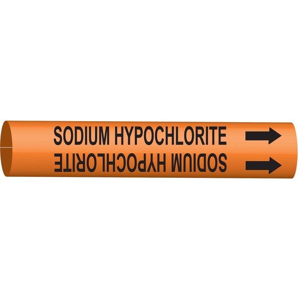 Brady Pipe Mrkr, Sodium Hypochlorite, 8to9-7/8In, 4362-G 4362-G | Zoro